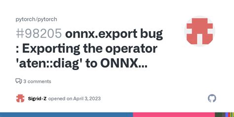 onnx export bug exporting the operator aten diag to onnx opset
