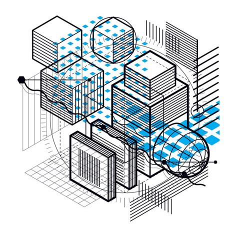 Premium Vector 3d Abstract Vector Isometric Background Layout Of Cubes Hexagons Squares