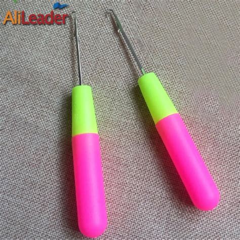 최고의 판매 플라스틱 래치 후크 크로 셰 뜨개질 바늘 머리 1 개몫 머리 바늘 가발 도구 편의를 크로 셰 뜨개질 머리띠 바늘hair Needleneedle