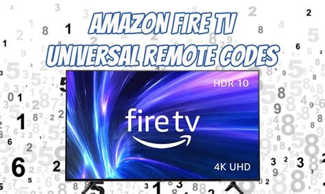 Universal Remote Codes For Amazon Fire Tv Stick