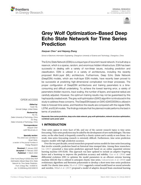 Pdf Grey Wolf Optimizationbased Deep Echo State Network For Time Series Prediction