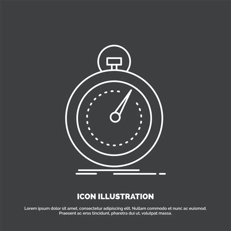 Fini Vite Optimisation La Rapidité Icône Sportive Symbole De Vecteur De Ligne Pour Ui Et Ux