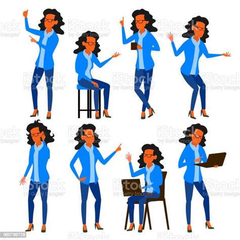 여성 세트 벡터입니다 현대 그라데이션 색상입니다 행동에 사람들입니다 창조적인 사람입니다 디자인 요소입니다 격리 된 평면 그림 경영자에 대한 스톡 벡터 아트 및 기타 이미지