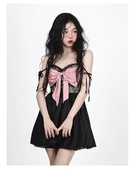 少也眼入梦精灵 大蝴蝶结性感公主2022新款居家服吊带睡裙纯欲风 天猫 花瓣网