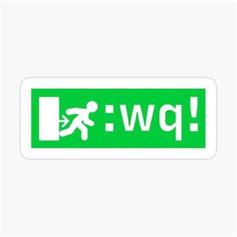 Exit Vim Sign Sticker By Martin Seeler Signs Sticker Sign Stickers