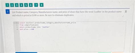 Solved For Each Information Request Below Formulate A