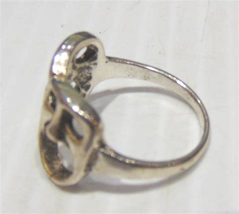 Lot Silver Smile Now Cry Later Ring Sz7