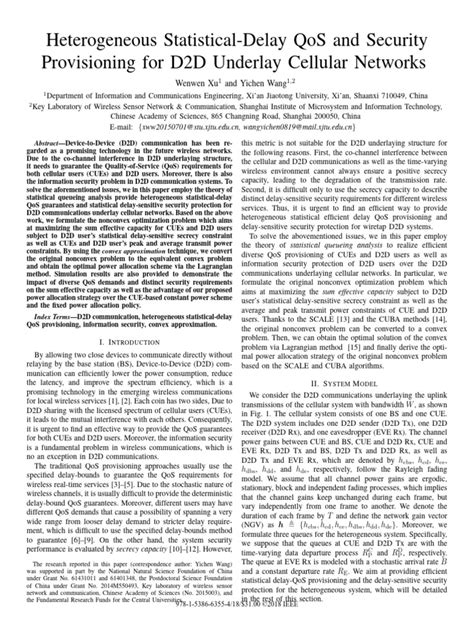 Heterogeneous Statistical Delay Qos And Security Provisioning For D2d Underlay Cellular Networks