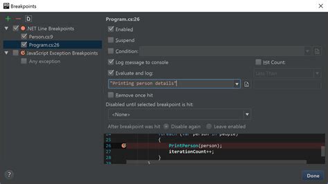 Rider Advanced Debugging With Breakpoints The Net Tools Blog