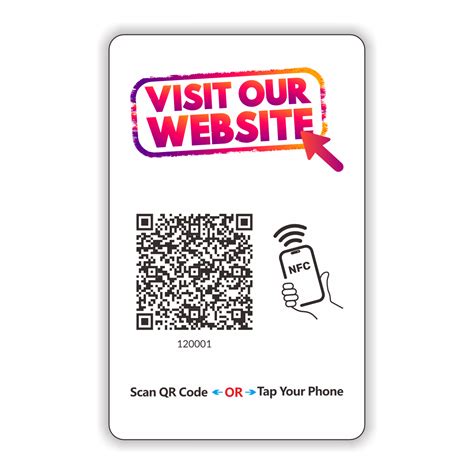 Visit Our Website Touchless Connect Card Reusable Qr Code Nfc Tap Card