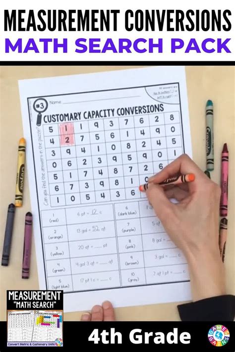 4th Grade Measurement Conversion Chart Grade Measurement Con