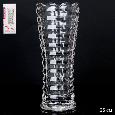 Ваза стеклянная для цветов 25 см купить вазу в интернет магазине Ozon по выгодной цене