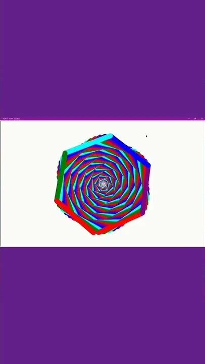 Shorts Python Colourful Hexagon Design Using Python Turtle Module