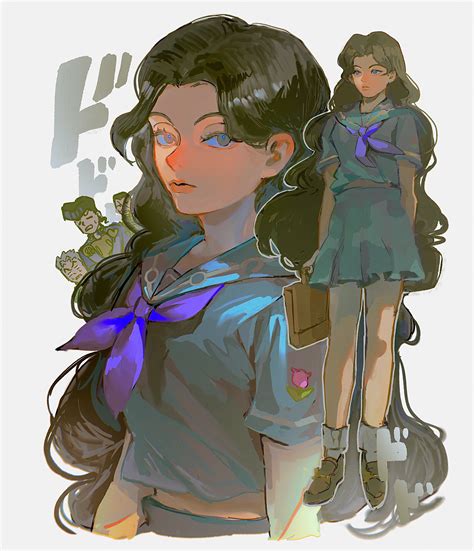 Higashikata Josuke Hirose Koichi Nijimura Okuyasu And Yamagishi Yukako Jojo No Kimyou Na