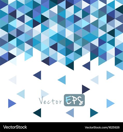 Geometric Mosaic Pattern From Blue Triangle Vector Image