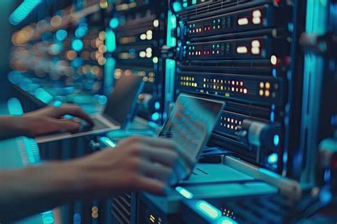 Data Center Programmer Maintains Cloud Computing Servers Focuses On Cyber Security Premium Ai