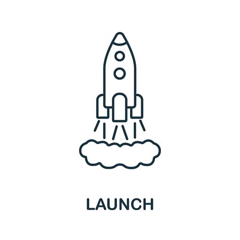 Launch Icon From Crowdfunding Collection Simple Line Launch Icon For