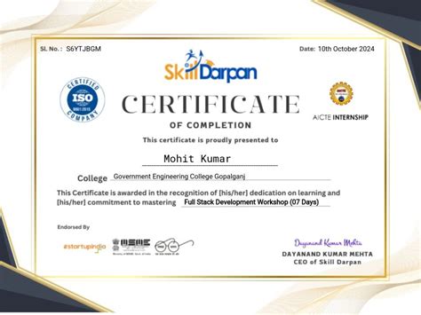 Mohit Kumar On Linkedin Skilldarpan Fullstackdevelopment