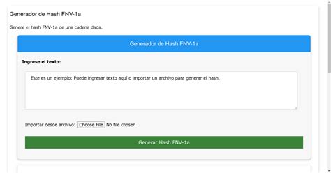 Generador De Hash Fnv 1a