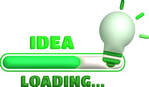 Loading Bar And Progress Visualization Of Light Bulb Symbol Concept Loading Status Collection