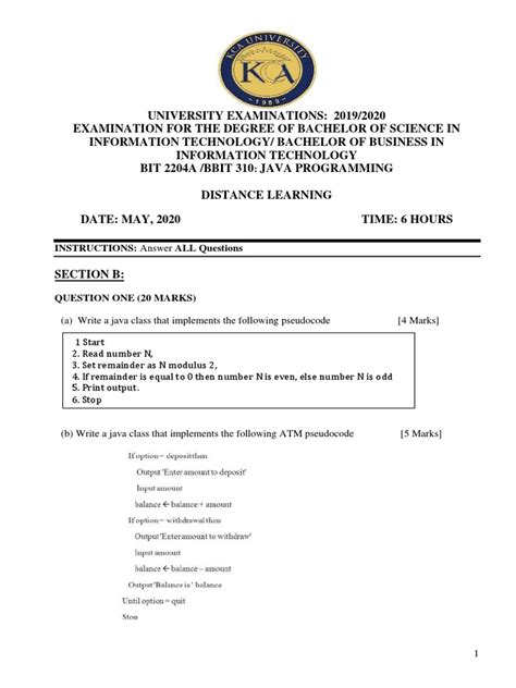 Dl Bit 2204a Java Programming Part 2 Pdf Java Programming