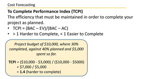 Project Cost Forecasting Techniques With Eac Etc Vac Tcpi Ppt