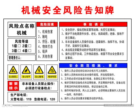 机械安全风险告知牌设计图 广告设计 广告设计 设计图库 昵图网