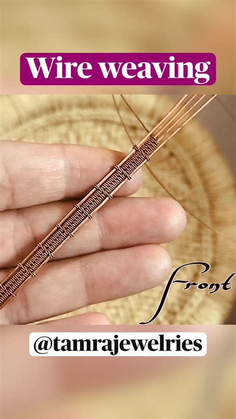 Wire Weaving Wrapping Work In Progress Shots Basic Copper Wire Weaving Wire Wrapped