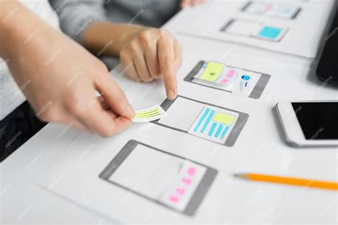 Premium Photo Web Designers Creating User Interface Layout
