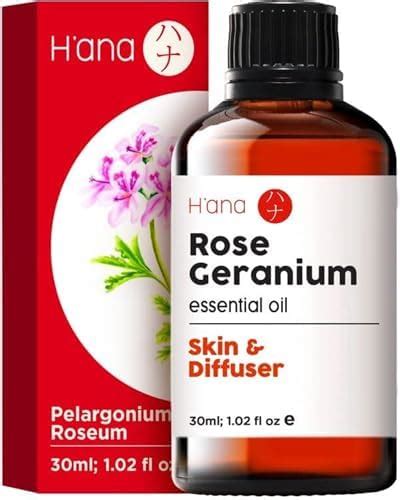 Hana Rose Geranium Essential Oil For Skin 100 Natural Geranium Oil