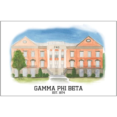 Gamma Phi Beta Sorority House Poster Playalday