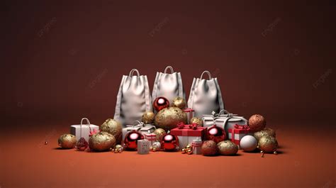 크리스마스 선물로 넘쳐나는 축제 자루 3d 렌더링 산타 자루 산타 가방 크리스마스 가방 배경 일러스트 및 사진 무료 다운로드 Pngtree