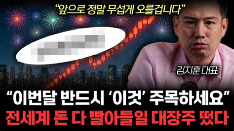 앞으로 정말 무섭게 오를겁니다지금 안 사면 진짜 끝 전세계 돈 다 빨아들일 대장주 떴다 지주사 대장 탄생 예고 뜬 이유 김지훈 대표 통합 2부 Youtube