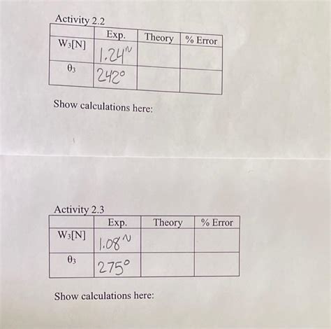 Solved Activitv 21 Show Calculations Hereactivitv Show