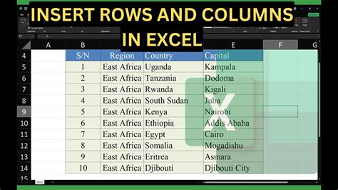 How To Easily Insert Rows And Columns In Microsoft Excel Step By Step Guide Youtube