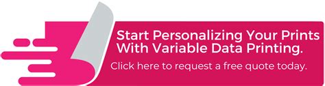 A Guide To Different Types Of Variable Data Printing Infographic