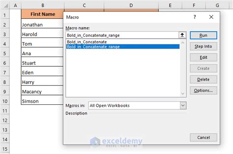 How To Bold Text In A Concatenate Formula Using Vba In Excel 2 Methods