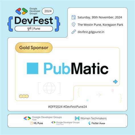 Pubmatic Will Be Sponsoring Devfest Pune 2024 Learning From Community