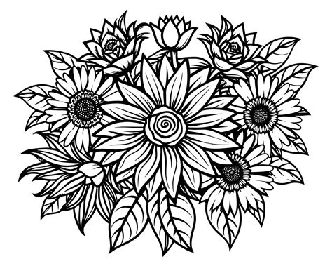 Pencil Drawing Flower Of Design 44596244 Vector Art At Vecteezy