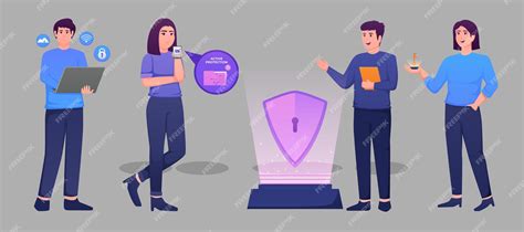Premium Vector Digital Data Protection Design Vector Cyber Security
