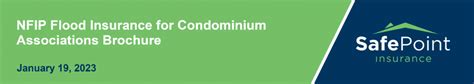 Nfip Flood Insurance For Condominium Associations Brochure