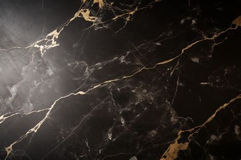 Antique Brass Strokes On A Dark Marble Surface Premium Ai Generated Image