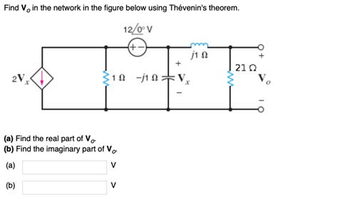 Solved Find Vo In The Network In The Figure Below Using Chegg Com