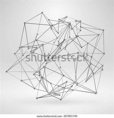 Wire Frame Polygonal Element Abstract 3d Stock Vector Royalty Free 287805740 Shutterstock