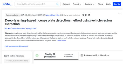 deep‐learning‐based license plate detection method using vehicle region
