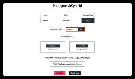 Xremlin On Twitter 6 Mint A Domain 22 Apply The Code Zksyncid70 For A 70 Discount Click