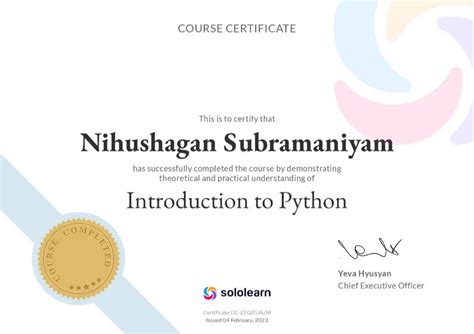 Python Codingbeginner Nihushagan Subramaniyam