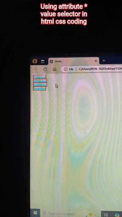 Using Attribute Value Selector In Html Css Coding Html Webdesign