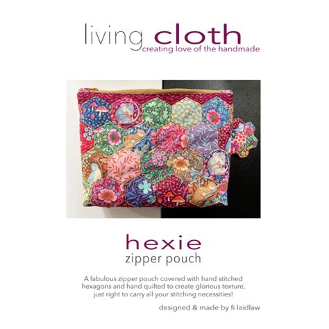 Hexie Zipper Pouch Pattern Kimz Sewing And Patchwork Centre