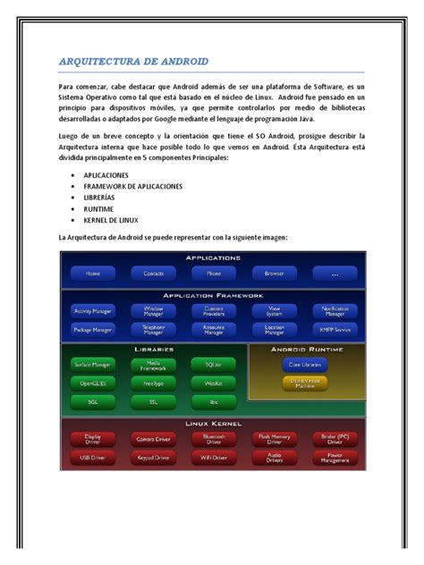 Arquitectura Android Pdf Android Sistema Operativo Java